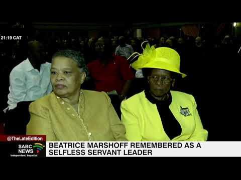 Late former Free State Premier, Beatrice Marshoff, remembered - YouTube