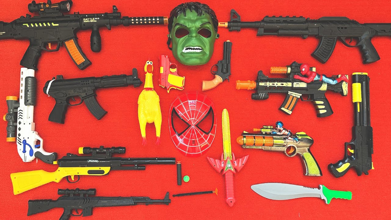 Collecting TOY GUN, Spiderman Light Gun, Pistol, Sword, Weapon Toy ...