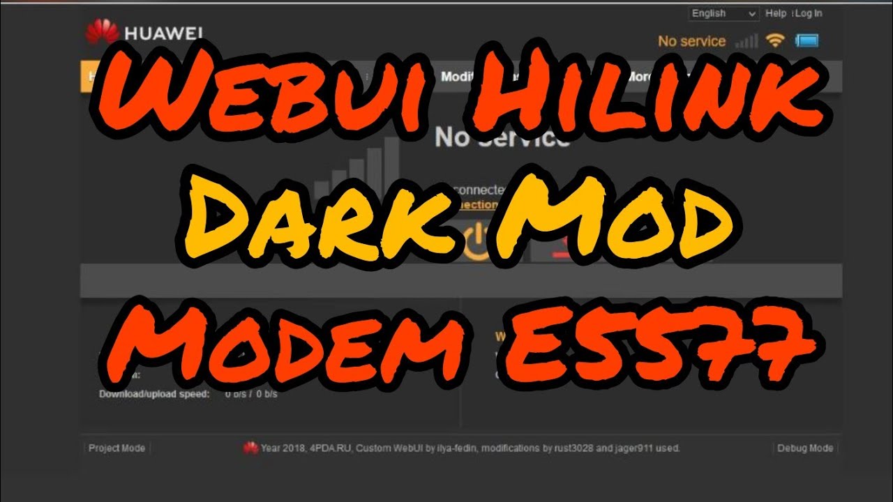 Webui Hilink Dark Mod Modem E5577 - YouTube
