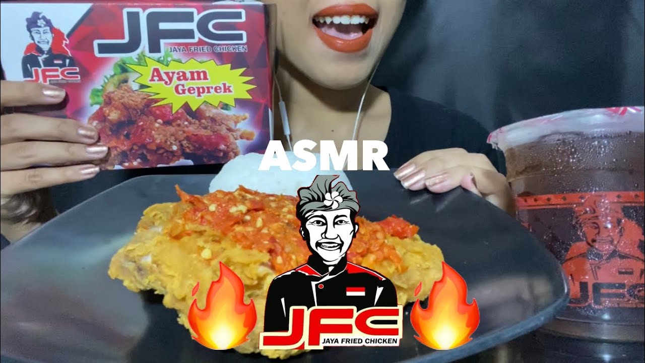ASMR AYAM GEPREK JFC | ASMR INDONESIA - YouTube