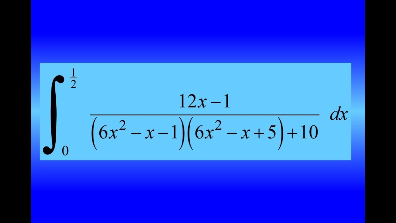 VARIOUS & ENRICHMENT Hard Definite Integral (4) - YouTube