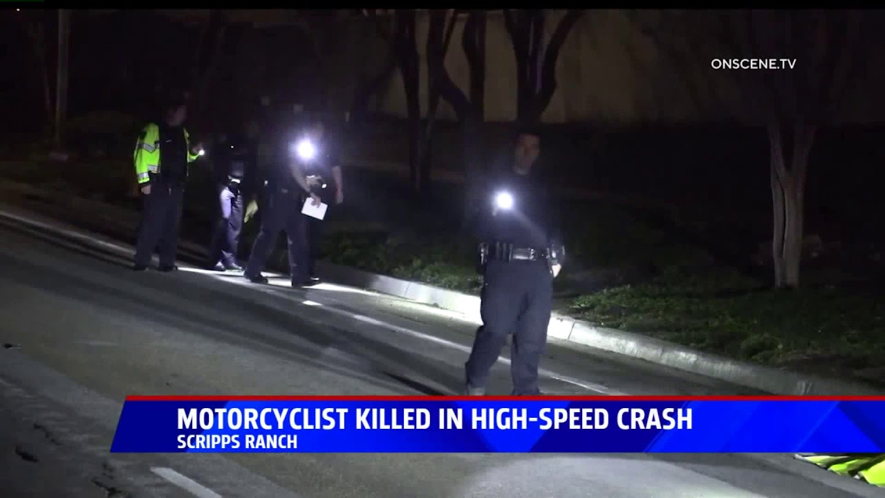 Motorcyclist Killed In High-Speed Crash - YouTube