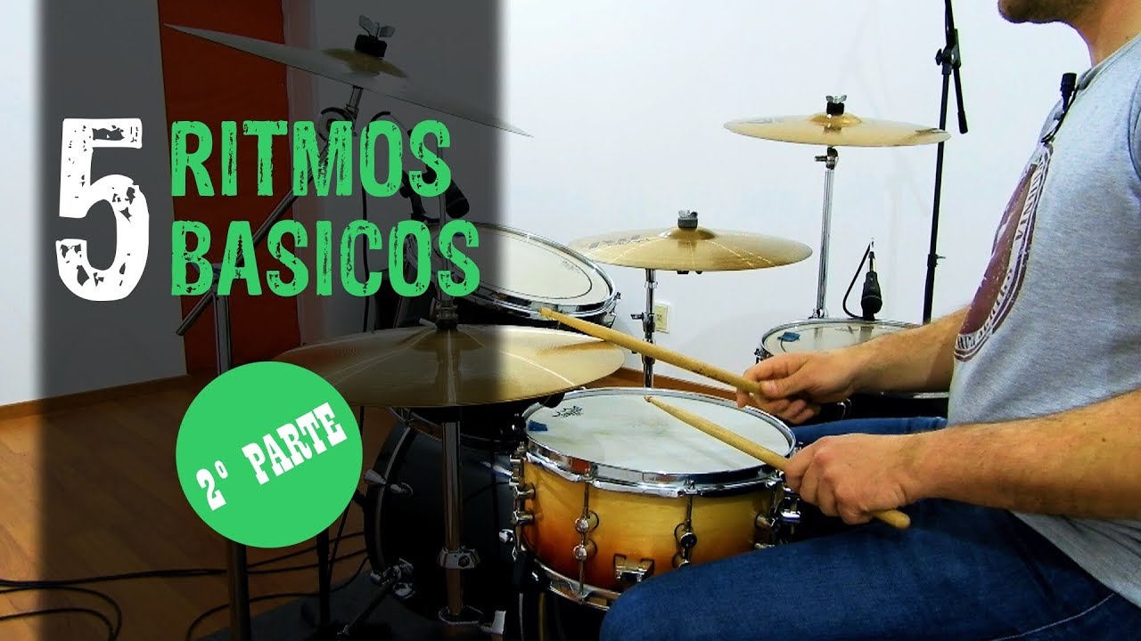 5 RITMOS BASICOS de BATERIA para PRINCIPIANTES #2 - Clases de batería ...