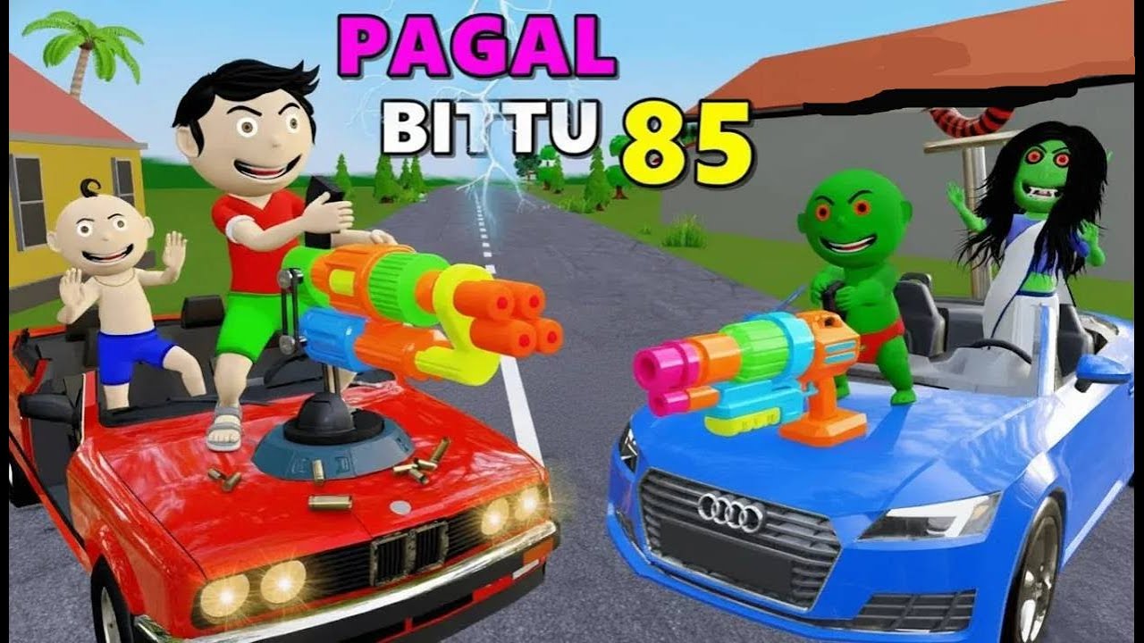 Pagal Bittu Sittu 85 | Super Car Wala Cartoon | Bittu Sittu Toons ...
