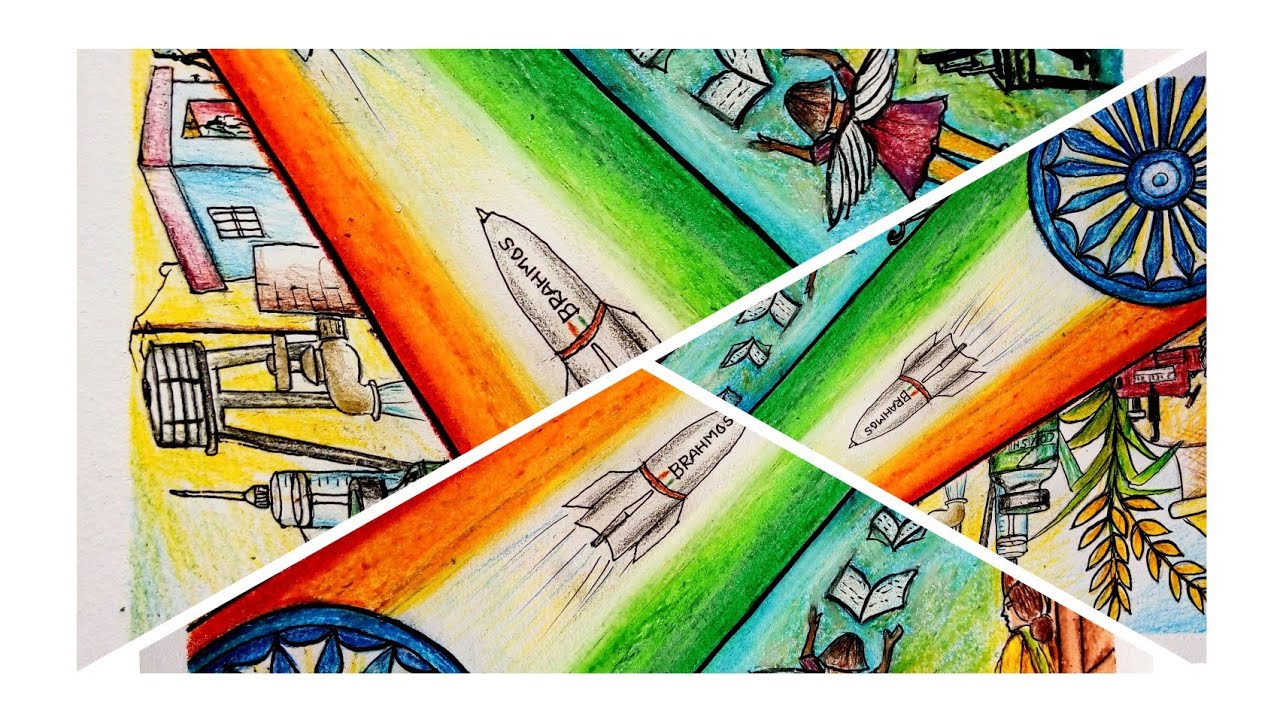 My vision for India @ 100 years painting | how to draw my vision for ...