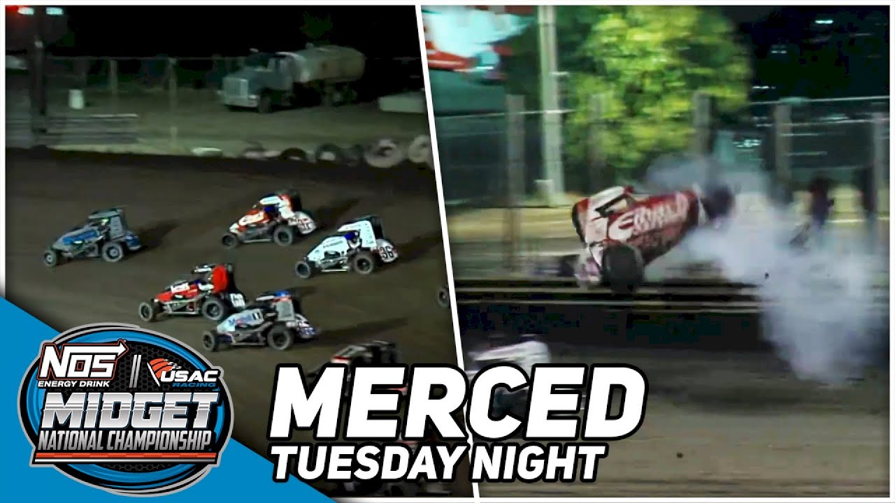 𝑯𝑰𝑮𝑯𝑳𝑰𝑮𝑯𝑻𝑺: USAC NOS Energy Drink National Midgets | Merced Speedway ...