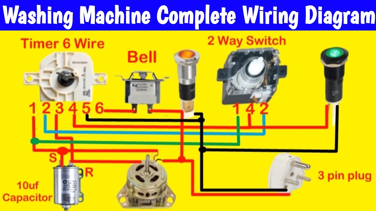Washing Machine Complete Wiring Diagram/How to Make a Washing MC Timer ...