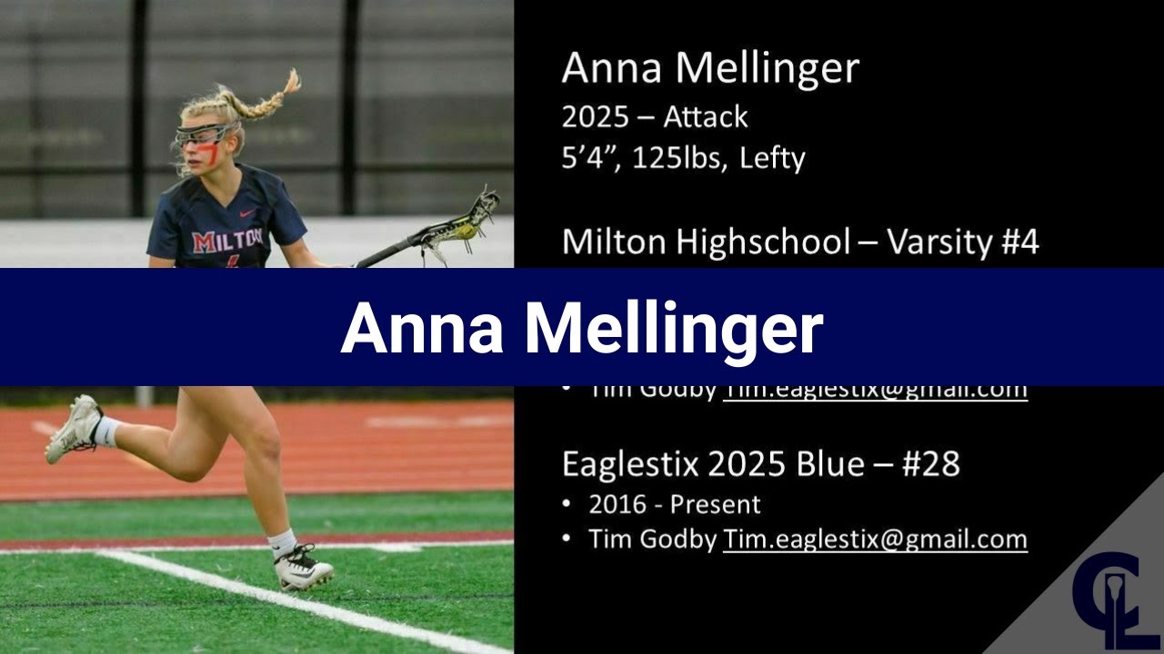 Anna Mellinger Lacrosse Highlights - GA 2025 - Att - YouTube