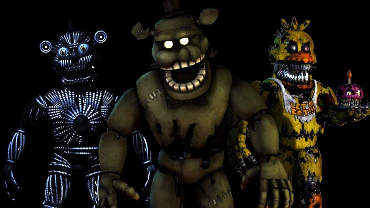 Random FNAF characters sing the FNAF 1 song (short) - YouTube