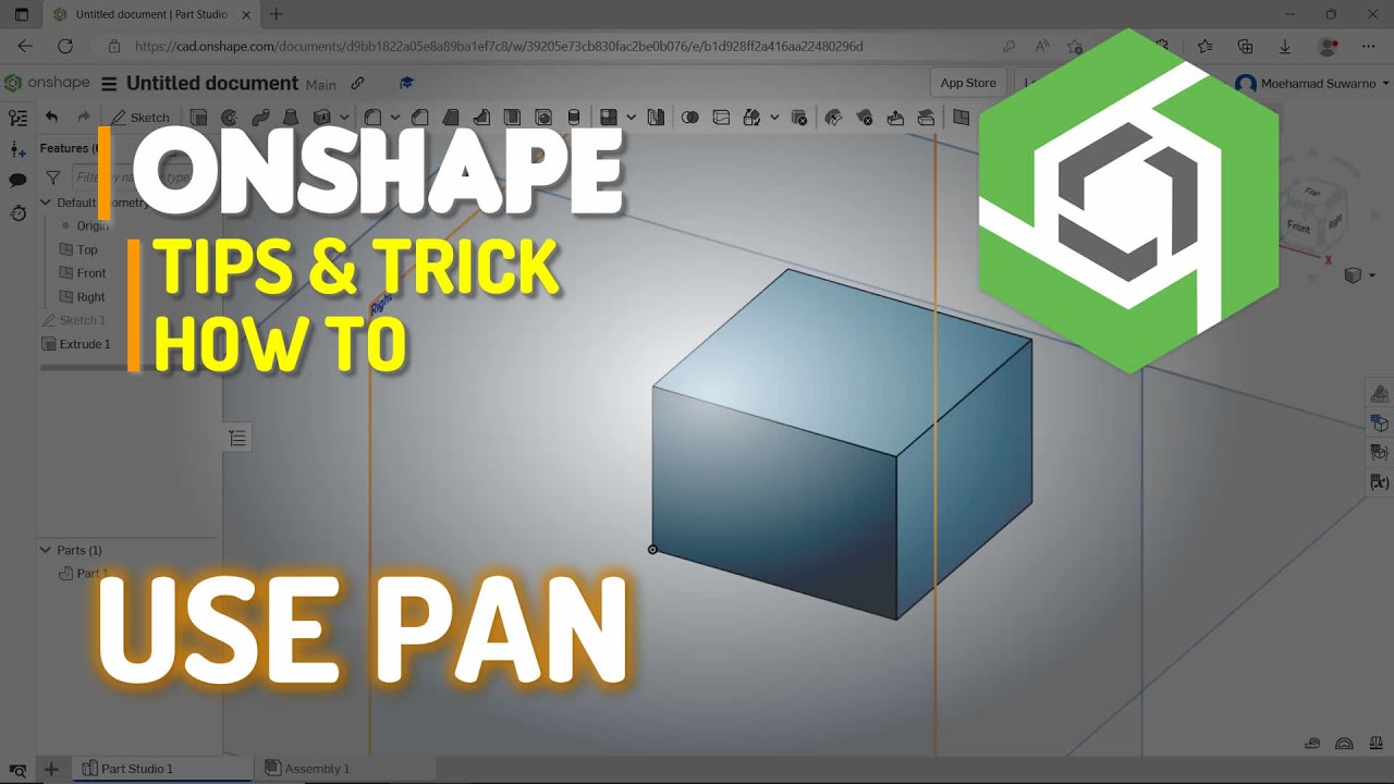 Onshape How To Use Pan - YouTube