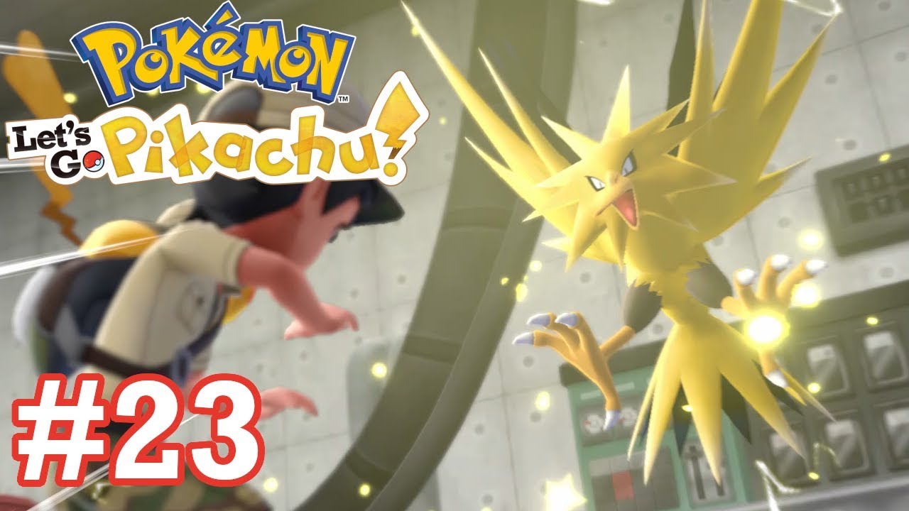 Pokémon Let's Go, Pikachu! - Part 23 - Zapdos Showdown at Power Plant ...