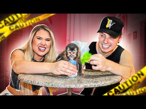 VIREI MÃE POR UM DIA CUIDANDO DO MACAQUINHO ÉRON 🙈🙉🙊