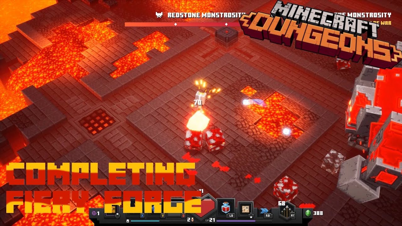 Completing Fiery Forge in Minecraft Dungeons - YouTube