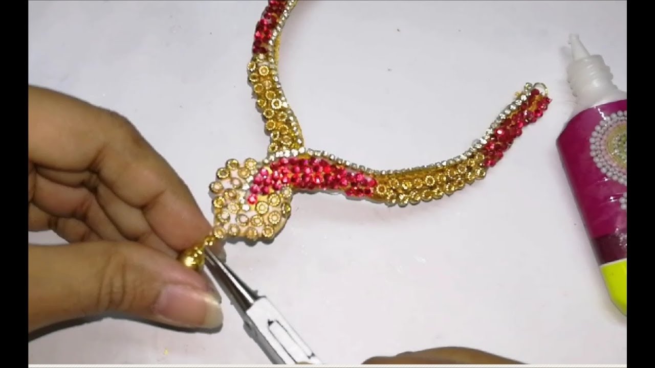 Stunning necklace making with silk thread | Making with unique method ...