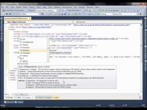 igGrid With JSON Data - YouTube