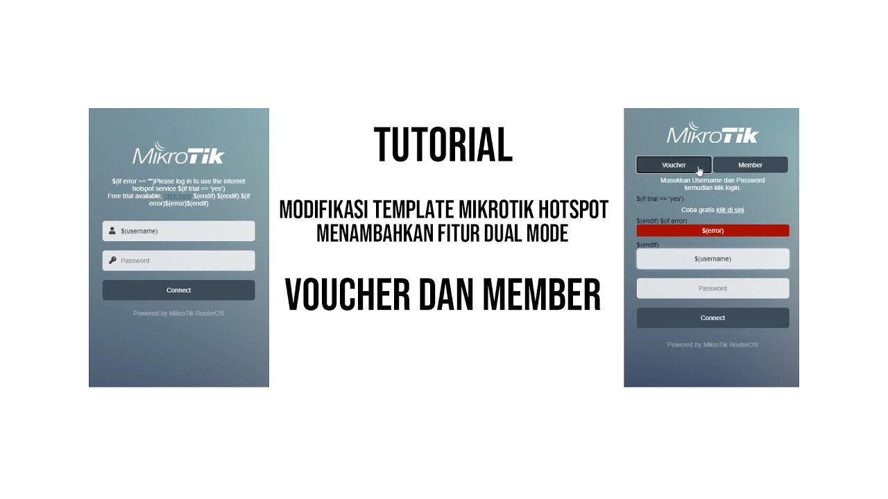 Tutorial Edit Template Baru MikroTik Dual Mode - YouTube