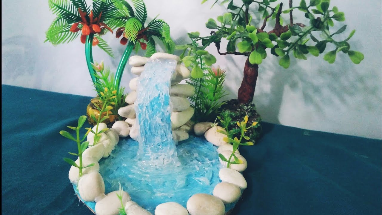 Membuat Air Terjun Cantik untuk Hiasan // Make a Beautiful Waterfall ...