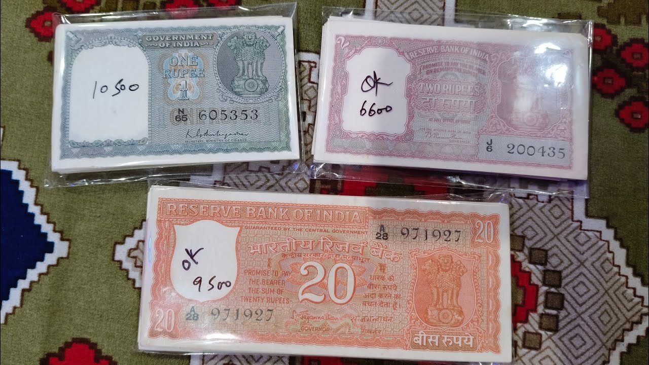Buy 1 Rupee, 2 Rupees, 5 Rupees Notes Signature Set Value Collection ...