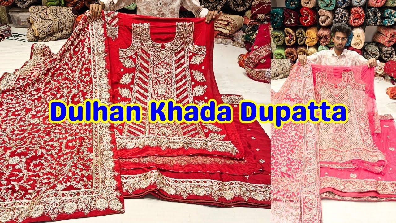 Hyderabad Bridal Customize Khada Dupatta with Jutti Batwal Potlibag ...
