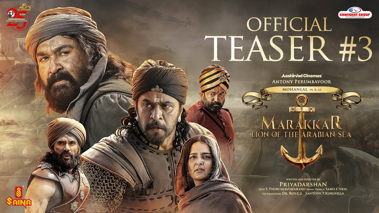 Marakkar: Lion of the Arabian Sea Official Teaser 03 | Mohanlal ...