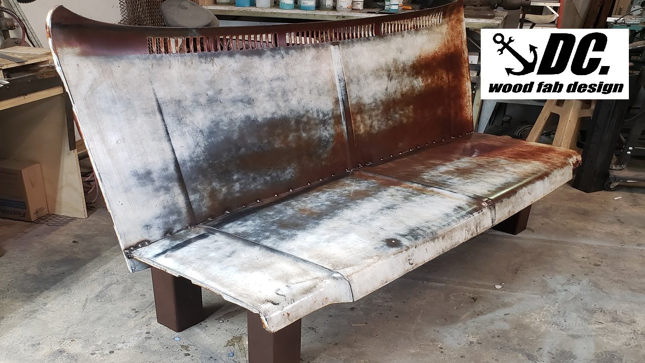 Truck Hood Bench. Custom Bench. - YouTube