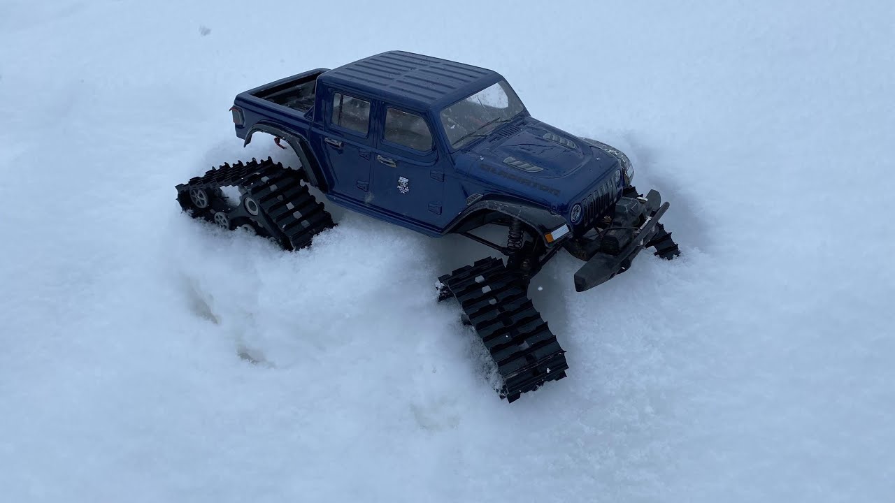 Kraken 1/10 3D printed rc snow track from Réalisation Bubblebrain - YouTube
