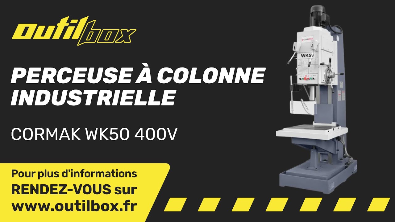 Perceuse industrielle à colonne Cormak WK50 - YouTube