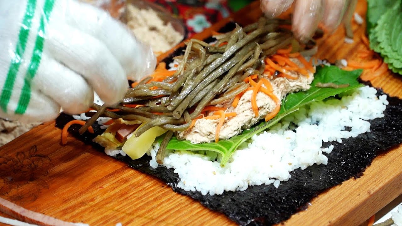 Various types of handmade Korean gimbap / How to make delicious gimbap ...