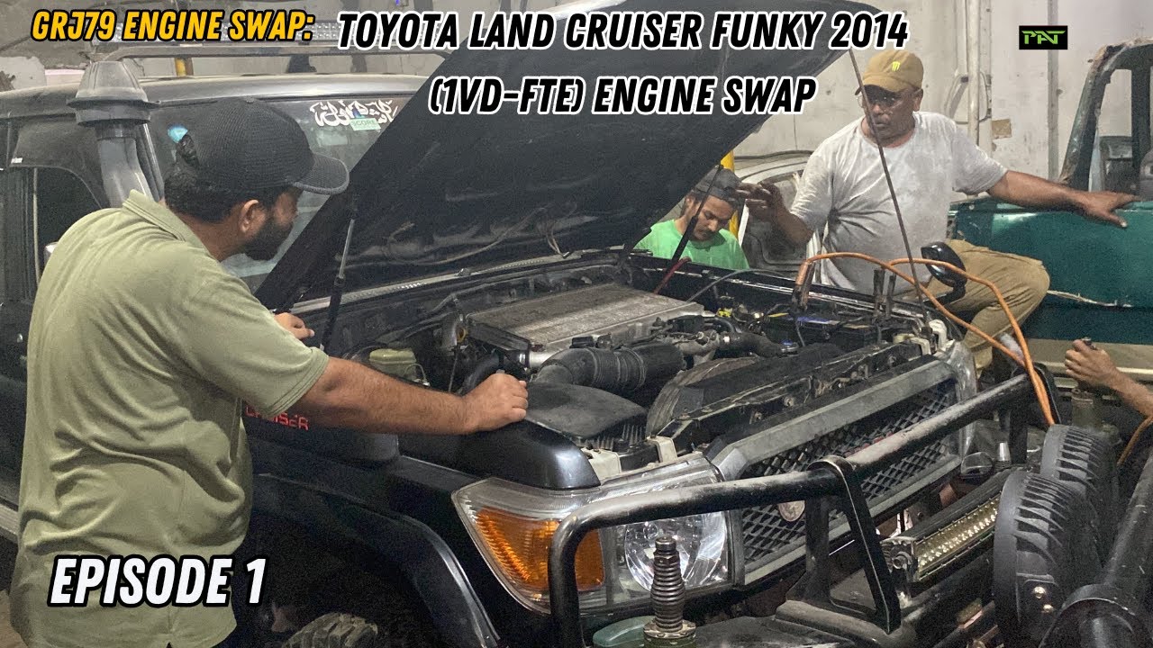 ENGINE SWAP ( GRJ79 ): TOYOTA LAND CRUISER FUNKY 2014 (1VD-FTE) Engine ...