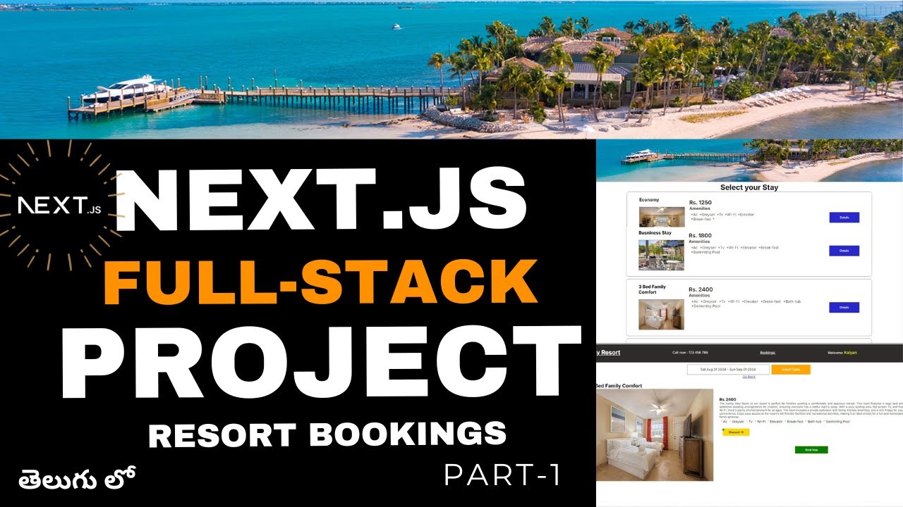 Next JS Full-Stack Project || Resort Bookings || Part-1 - YouTube