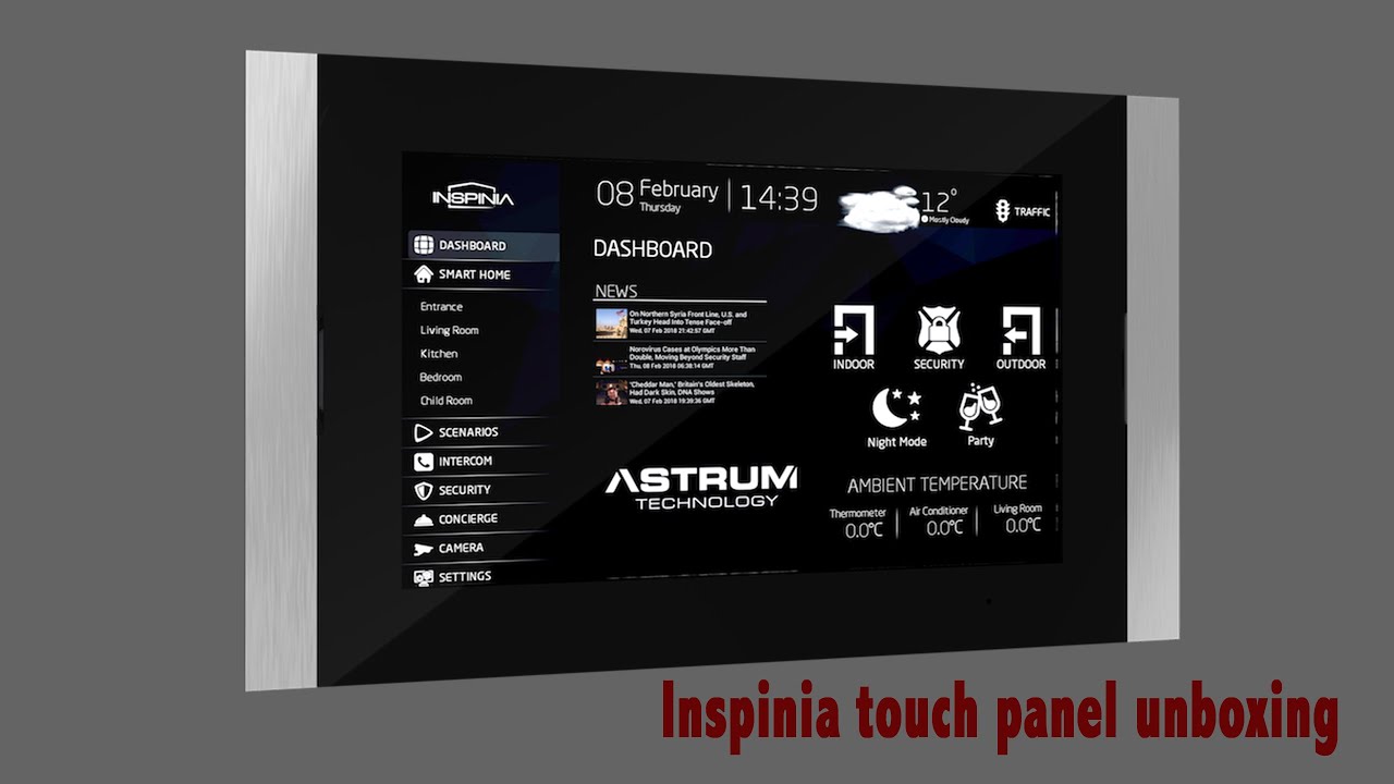 KNX Touchpanel INSPINIA zum Wandeinbau (mit KNX) - Unboxing - YouTube