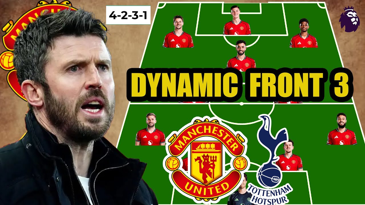 Man United vs Tottenham | Different Front 3! 🔥 Carrick’s Dynamic Lineup ...