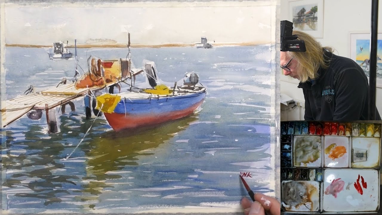 How to paint a simple boat in Sicily with Amir Nir 3 of 3 - YouTube