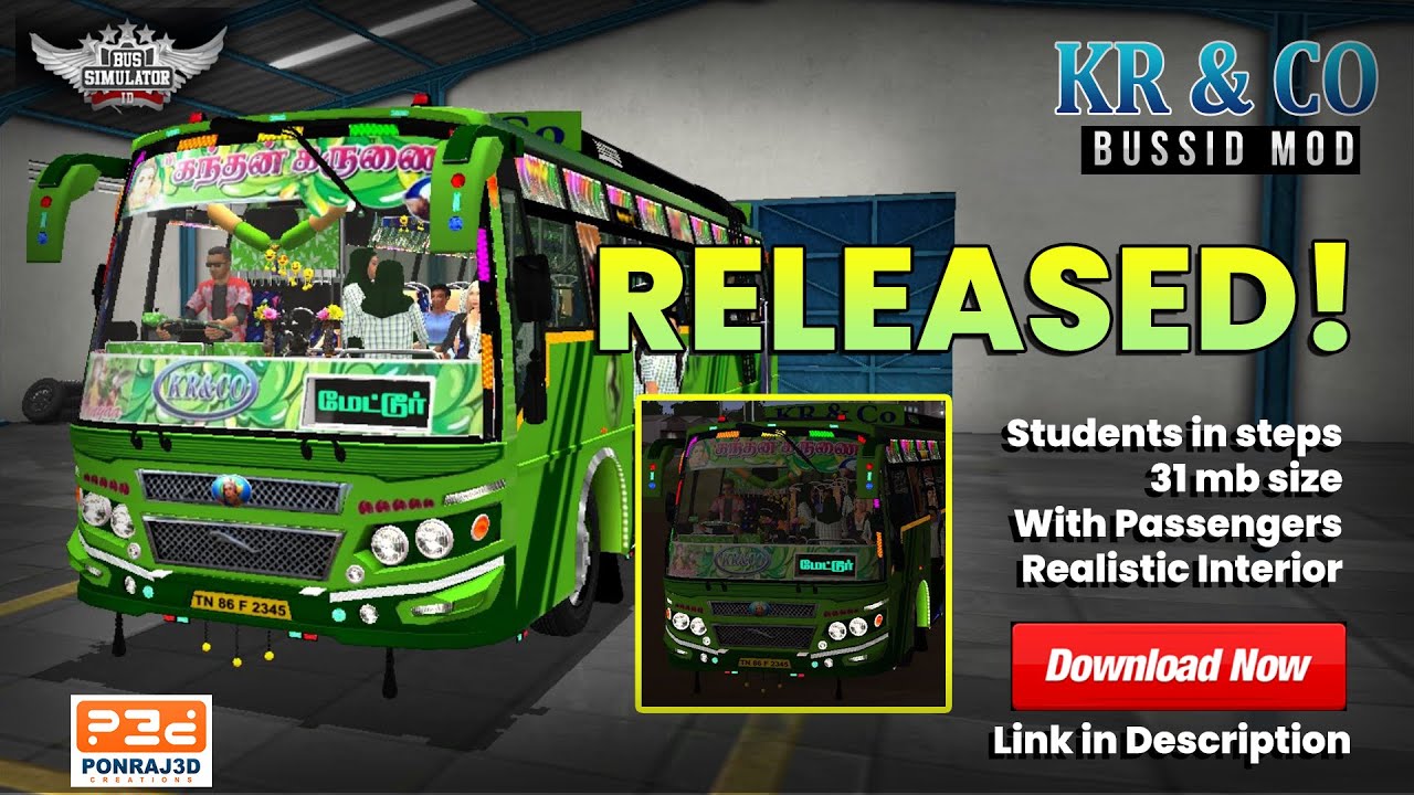 🎀 Kr&Co BUSSID Mod Released | Changes after test drive | Livery tips ...