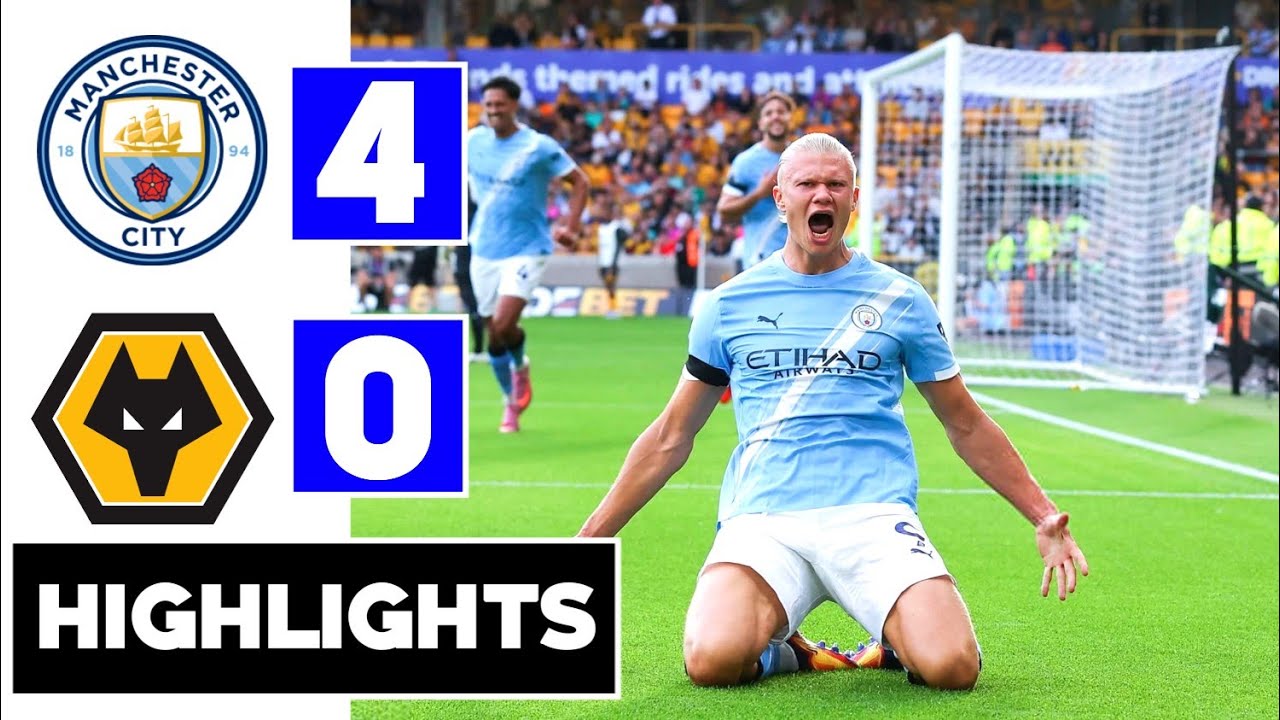 Manchester City vs Wolves 4-0 Highlights | Premier League | Rayan ...