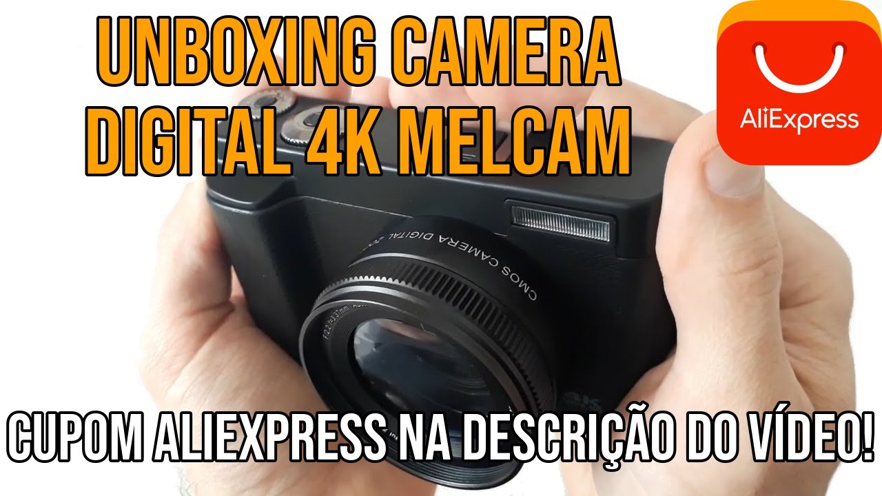 Unboxing Camera Digital 4K MELCAM do AliExpress Loja MELCAM Store - YouTube