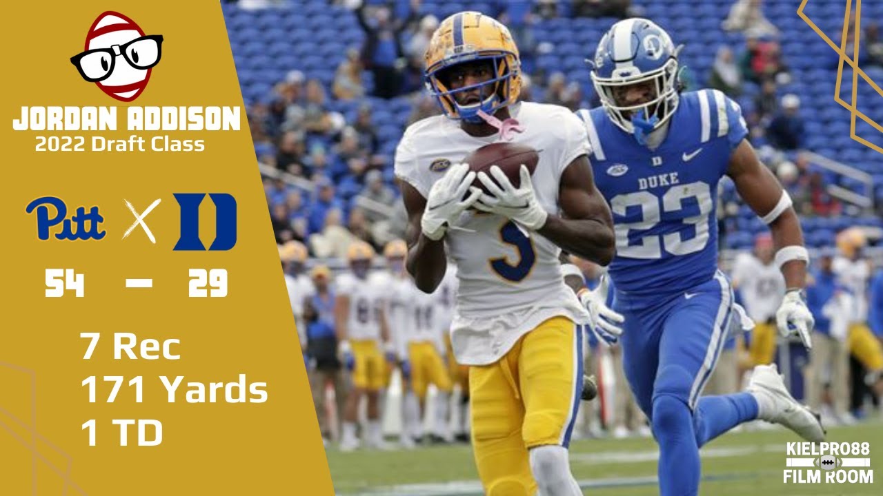 Jordan Addison (Pitt WR) vs Duke (2021) - YouTube