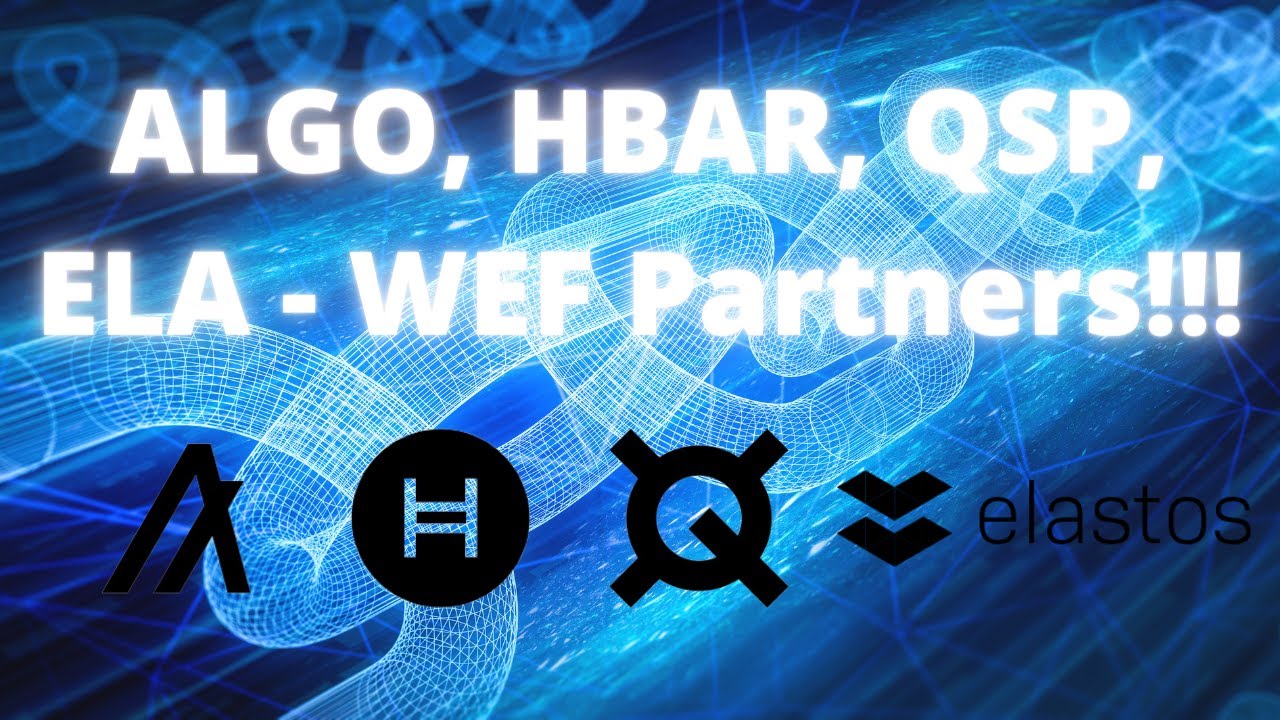 ALGORAND, HEDERA HASHGRAPH, QUANTSTAMP, ELASTOS - WEF Partners!!! The ...