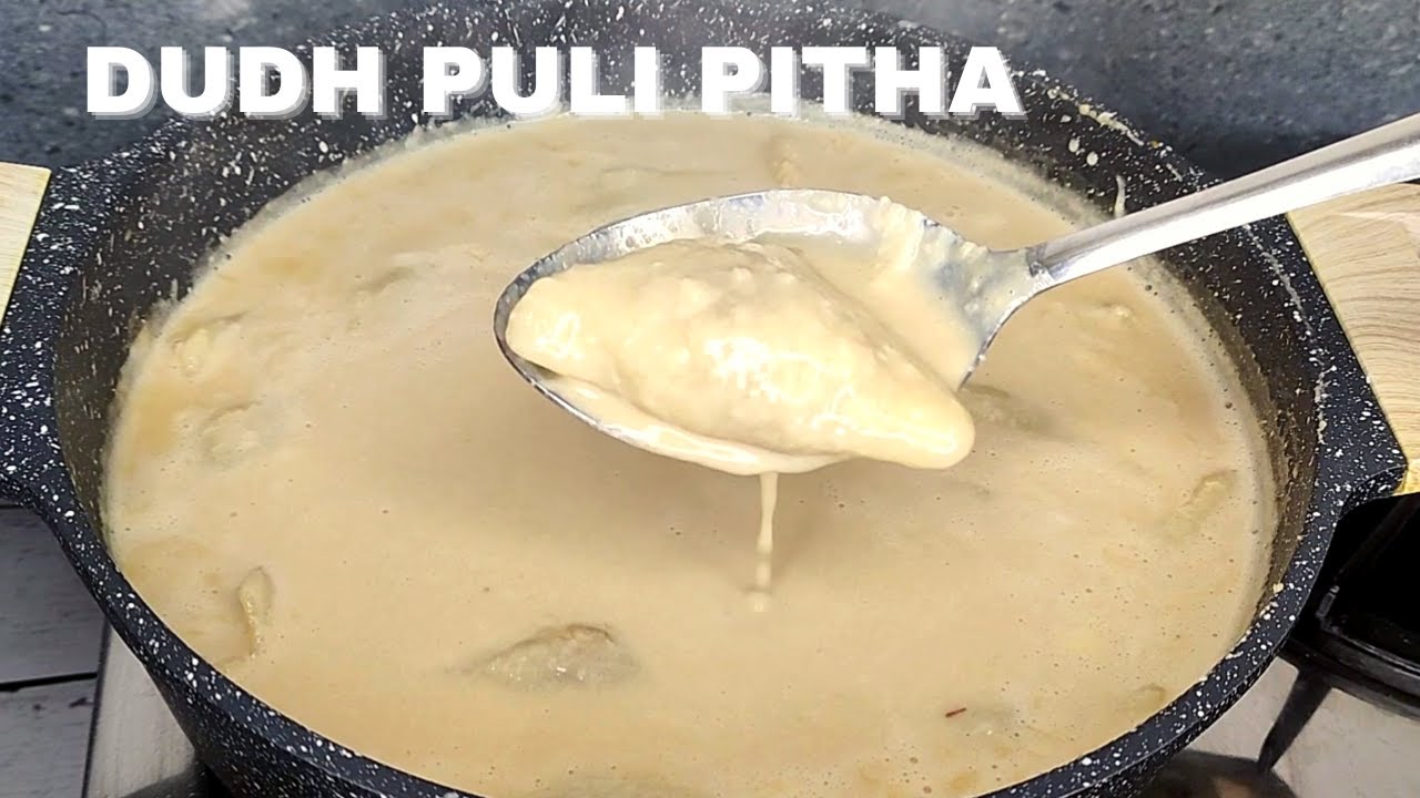 Doodh Puli Pitha - Bengali Sweet | Dudh Puli Pitha | Rice dumplings ...
