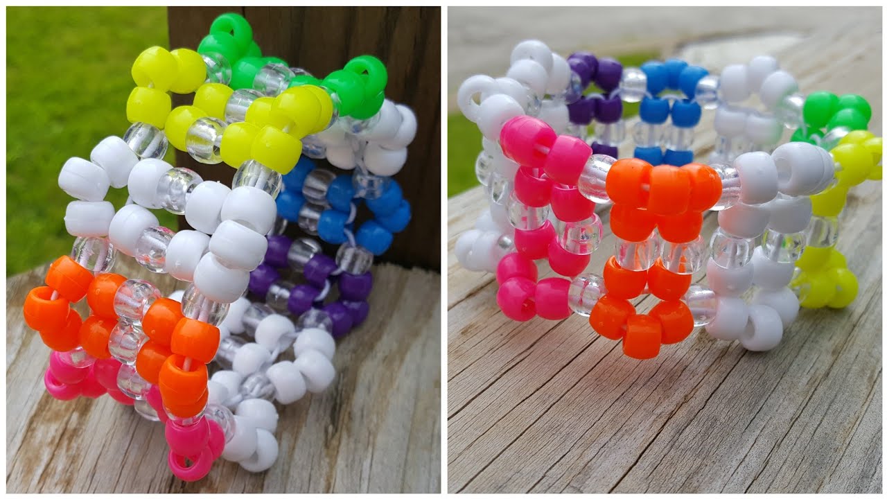 Modified ladder kandi cuff tutorial - YouTube