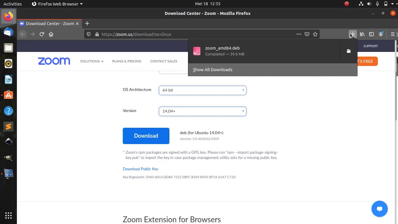 Tutorial Installasi Zoom di Ubuntu - YouTube