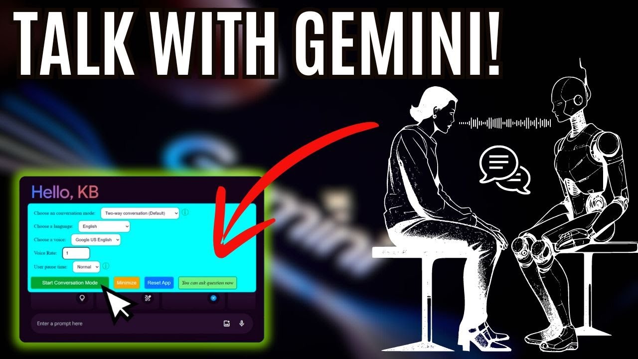 Google Gemini AI Voice Conversation Mode on Desktop (Google Chrome ...