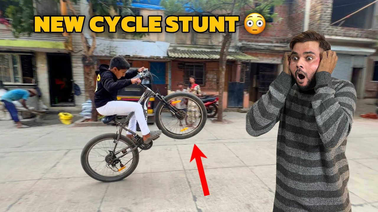 Cycle Se Stunt Kar dia 😳 Amazing Cycle Stunt by lill kid 😍 - YouTube