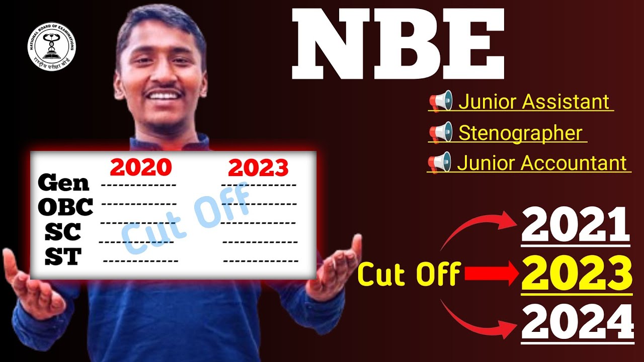 NBE Junior Assistant Pervious Year Cut off l NBE Junior Assistant ...
