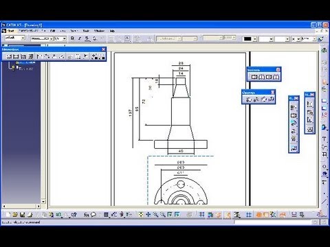 4.1 Antennenstock - Catia v5 Drafting - Clipping view with profile ...
