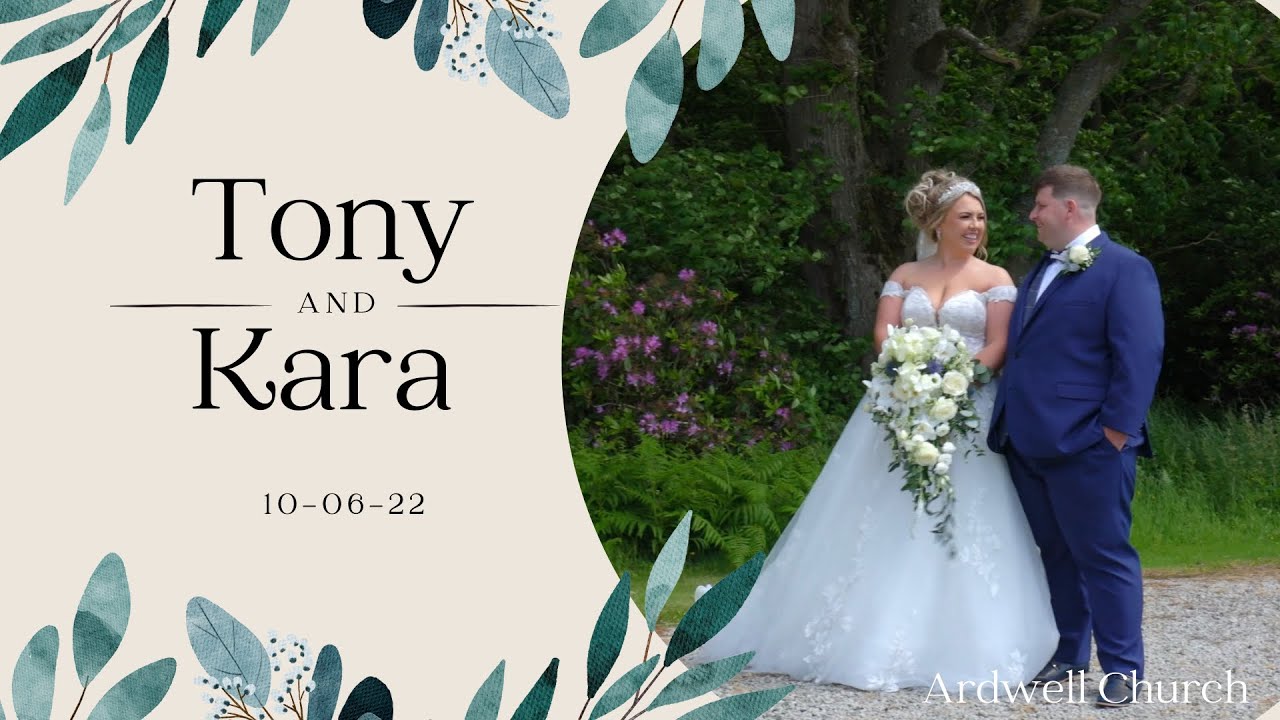 Tony & Kara’s Wedding at Ardwell Church - YouTube