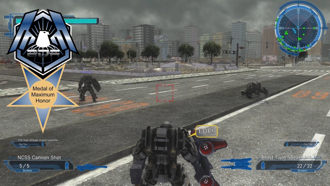 EDF Earth Defense Force 5 M 108 Scorched Earth - Fencer Inferno - YouTube