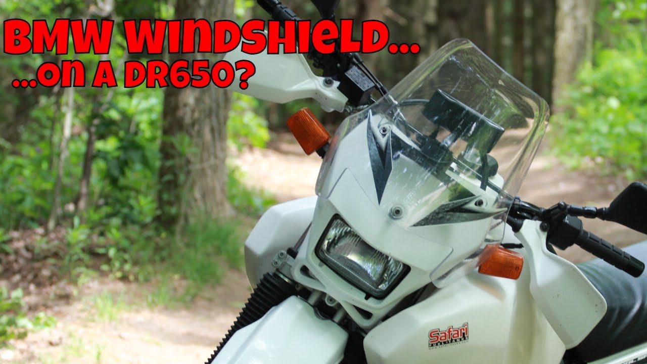 I put a BMW f650gs Dakar Windshield on a Suzuki DR650? - YouTube