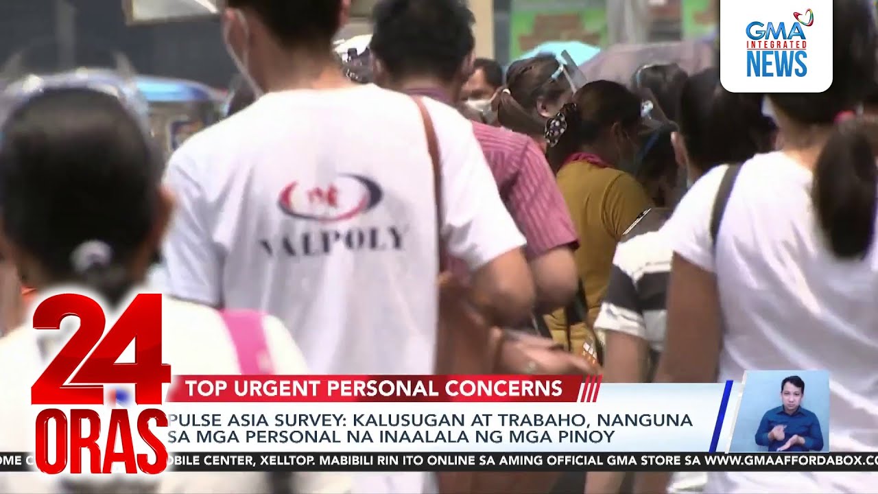 Pulse Asia survey - kalusugan at trabaho, nanguna sa mga personal na inaalala ng mga Pinoy | 24 ...