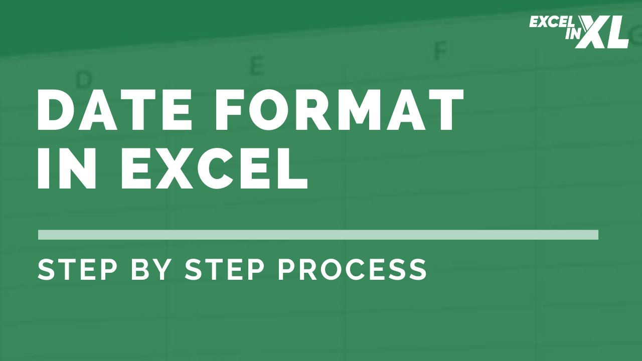 How To Format Date In Excel Step By Step Process YouTube How To Format Date In Excel Step By Step Process YouTube